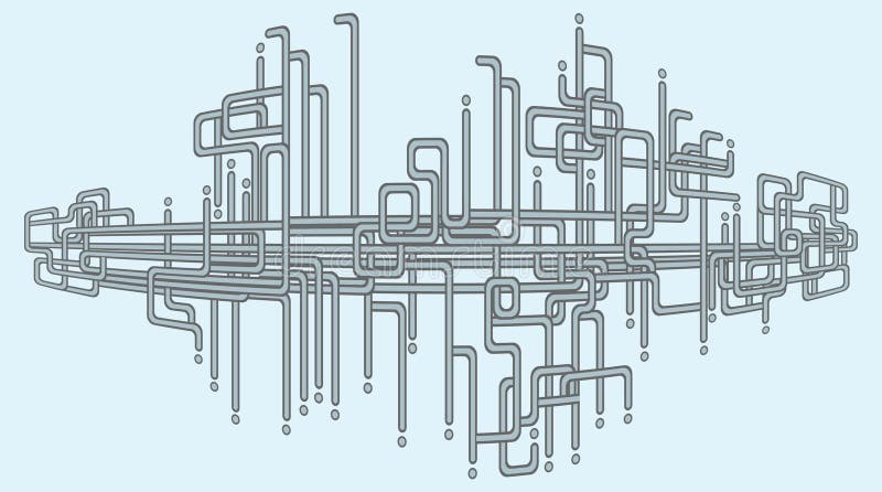 Network with Pipelines - Vector Illustration Stock Vector ...