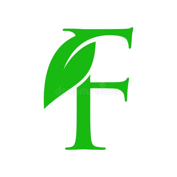 Beautiful Initial Letter F Leaf Stock Vector - Illustration of font ...