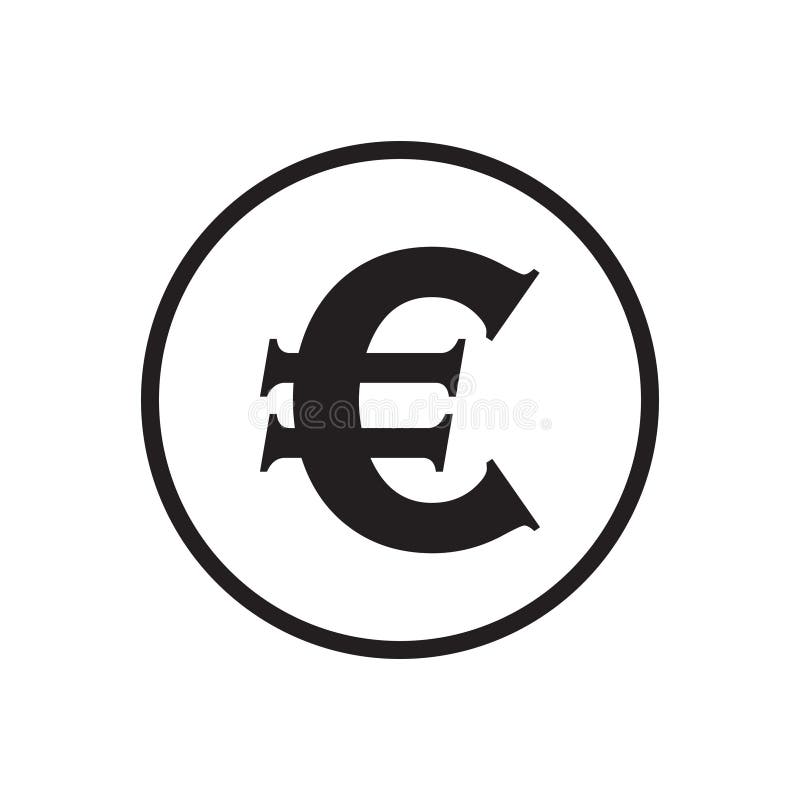 Euro Sign Icon on White Background Stock Vector - Illustration of ...