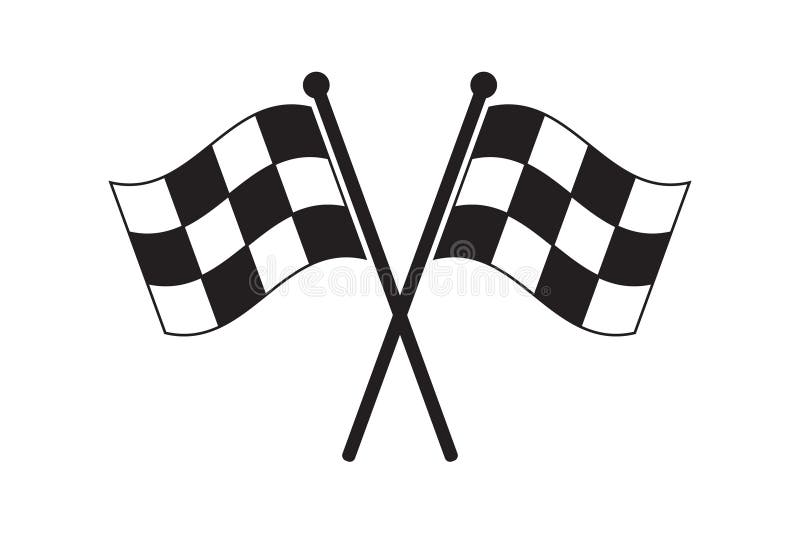 Racing flag clipart vector design illustration Racing flag set Vector ...