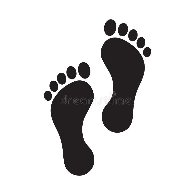 One Foot Clipart Black And White Shoe Sole Black Stamp. Foot Print