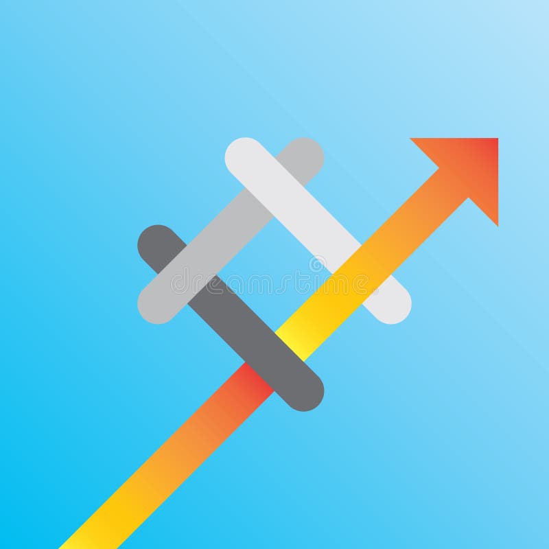 Hashtag Symbol of Trending Topic with Arrow Up. Concept of Number Sign ...