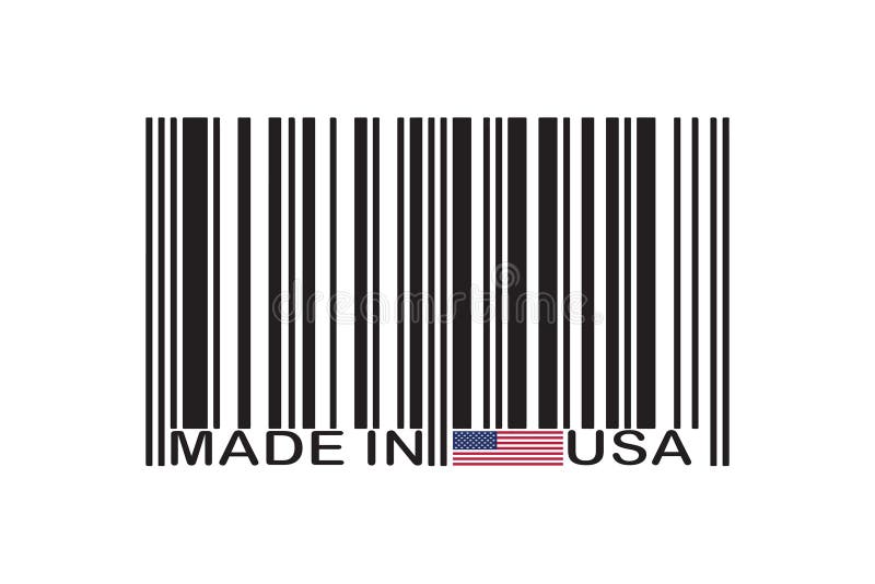 Barcode Made in USA - Vector Illustration Design for Poster, Textile ...
