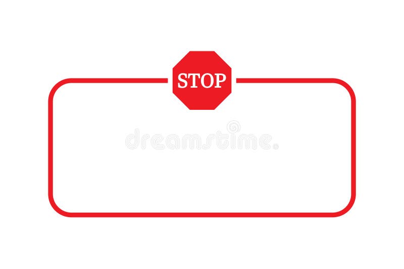 Stop Sign Frame stock illustration. Illustration of invitation - 1655920