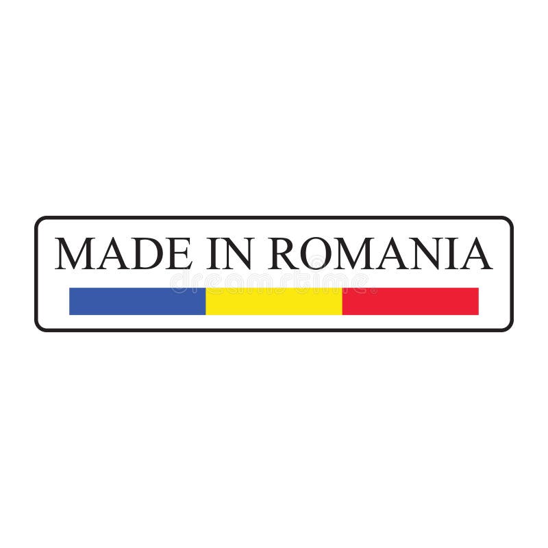 Made in Romania Flag Grunge Icon Stock Vector - Illustration of retail ...