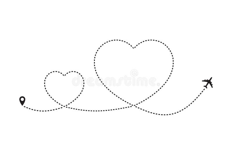 Dotted Path Heart Stock Illustrations – 437 Dotted Path Heart Stock ...
