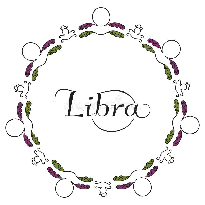 Set of 13 Round Zodiac Signs with Latin Names Capricornus, Aguarius ...