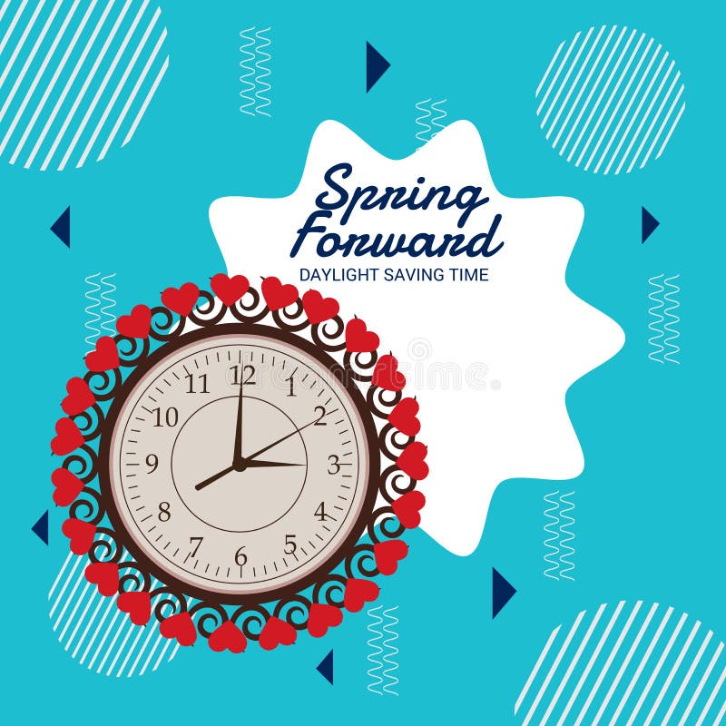 Daylight Saving Time. stock illustration. Illustration of flat - 173489142