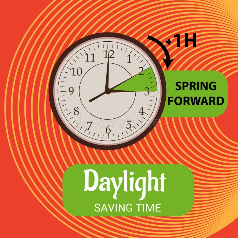 Daylight Saving Time. stock illustration. Illustration of note - 173489284