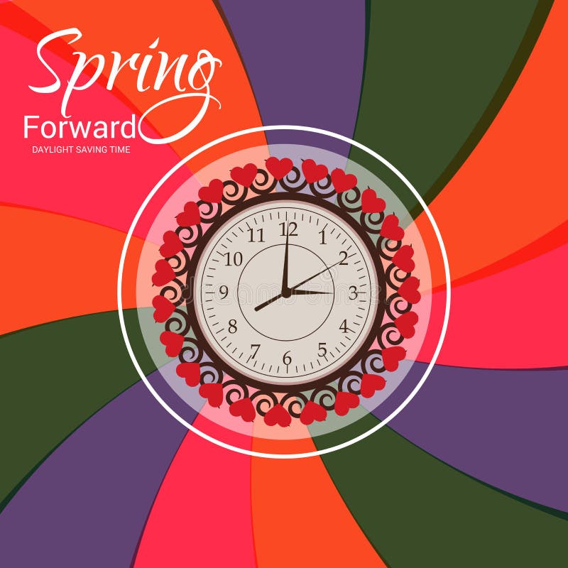 Daylight Saving Time. stock illustration. Illustration of back - 173489321