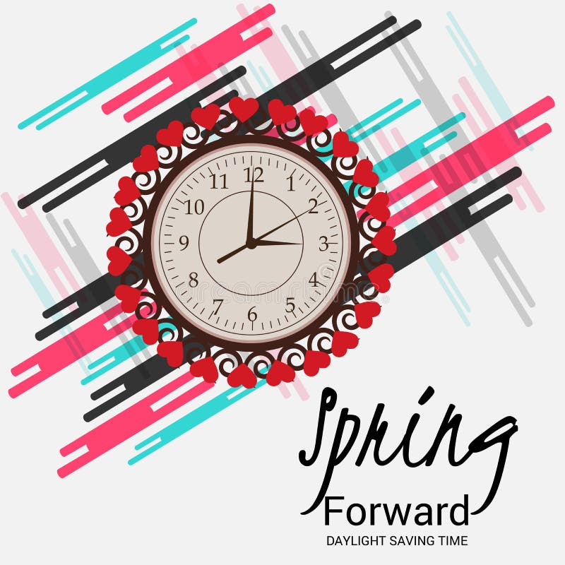 Daylight Saving Time. stock illustration. Illustration of flat - 173489559