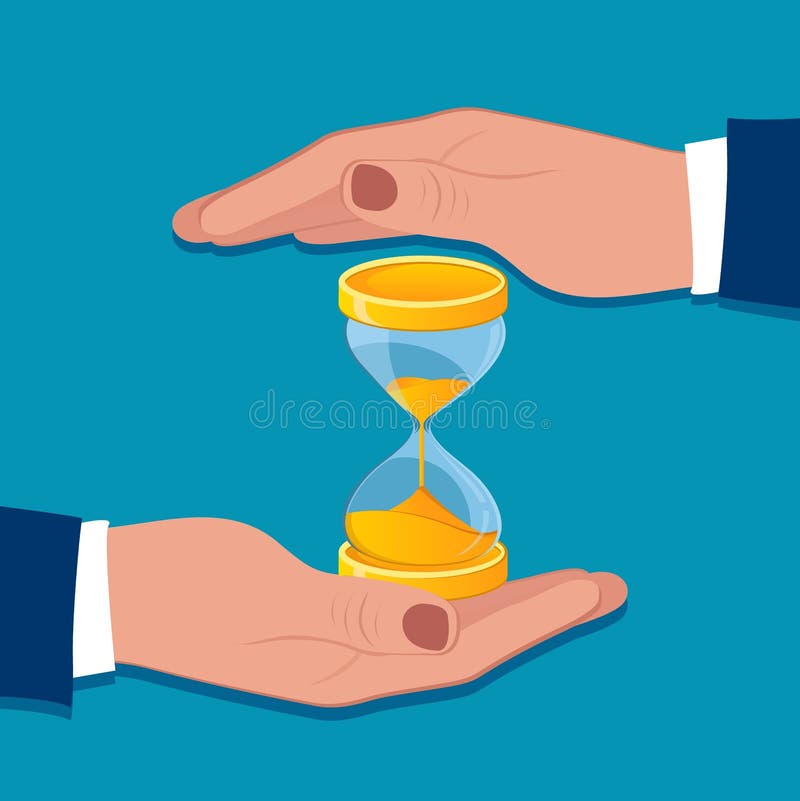 Time Management, Time Protection Theme, Vector Illustration Stock ...