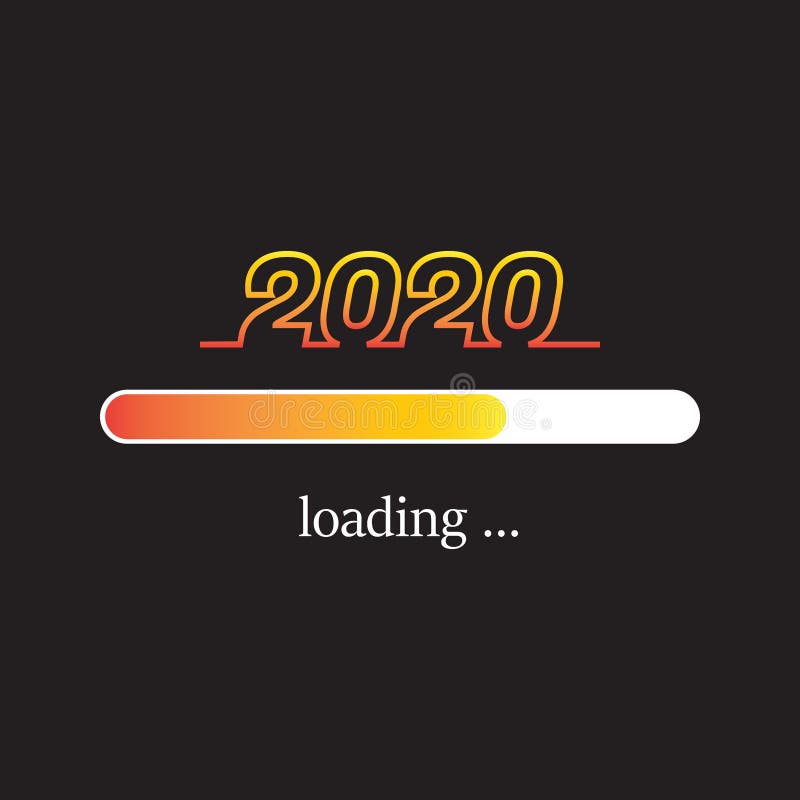 2020 Year Loading - Vector Illustration Design for Poster, Textile ...