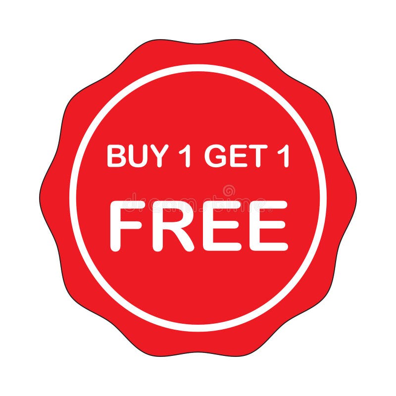 Buy 1 Get 1 Free,red Ribbon Seal for Sale Tag, Banner, Sticker, Label ...