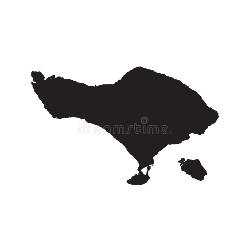 Bali Island Topography Map Contour Vector Isolated on White Background ...