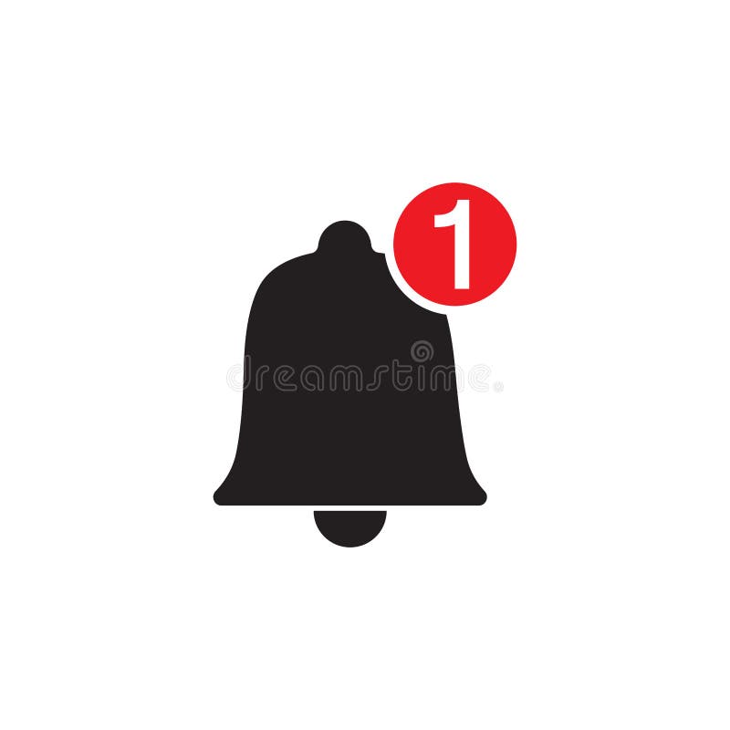 Notification Bell Icon Vector. Social Media Symbol, User Interface Sign ...