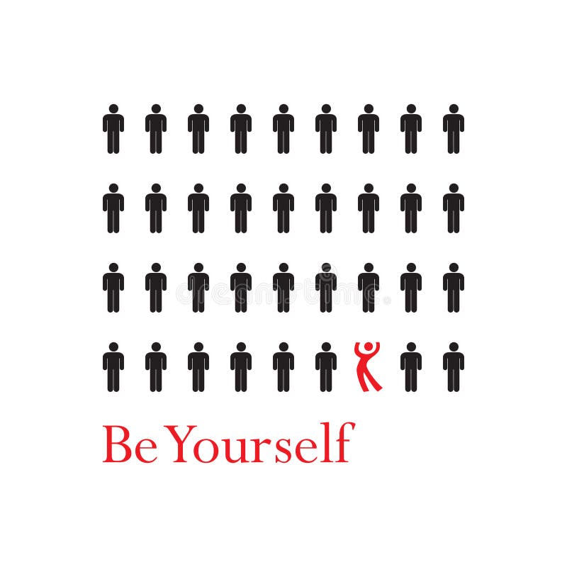 Be Yourself - Vector Illustration Design for Textile and Fashion ...