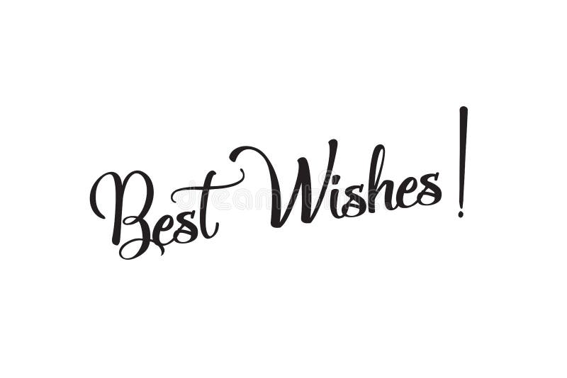 Best Wishes Handwritten Lettering. Vector Illustration. Stock Vector ...