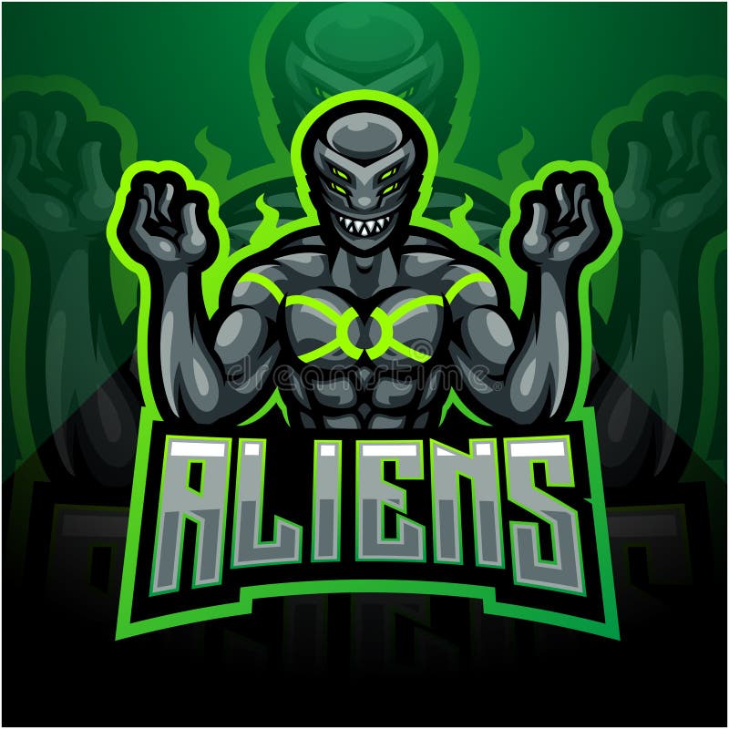 Alien Esport Mascot Logo Design Stock Vector - Illustration of gamer ...