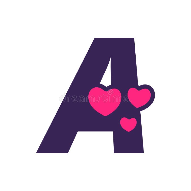 Beauty Initial Letter a Love Stock Vector - Illustration of apps ...
