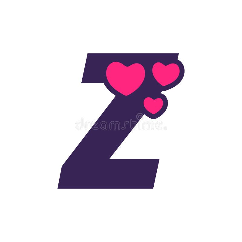 Beauty Initial Letter Z Love Stock Vector - Illustration of cheers ...