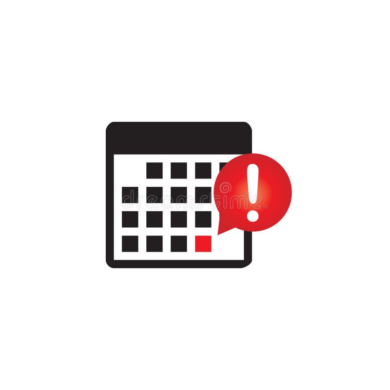 Calendar Deadline or Event Reminder Notification Vector Icon in Flat ...