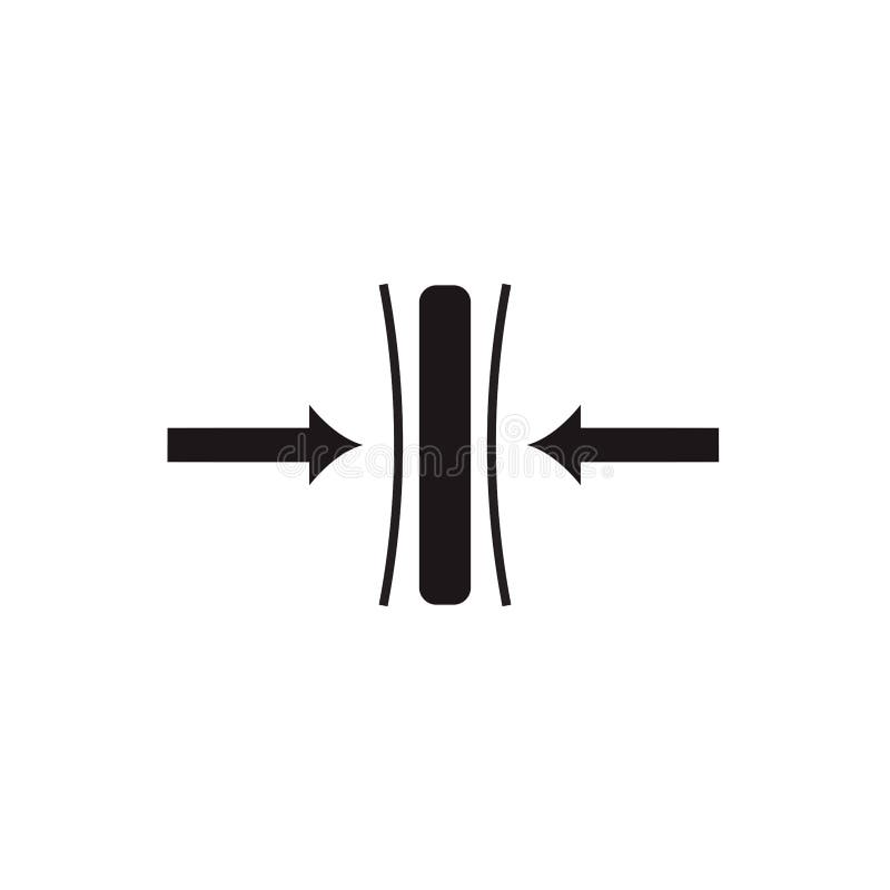 Compress Icon Symbol. Vector Illustration on White Background. Stock ...