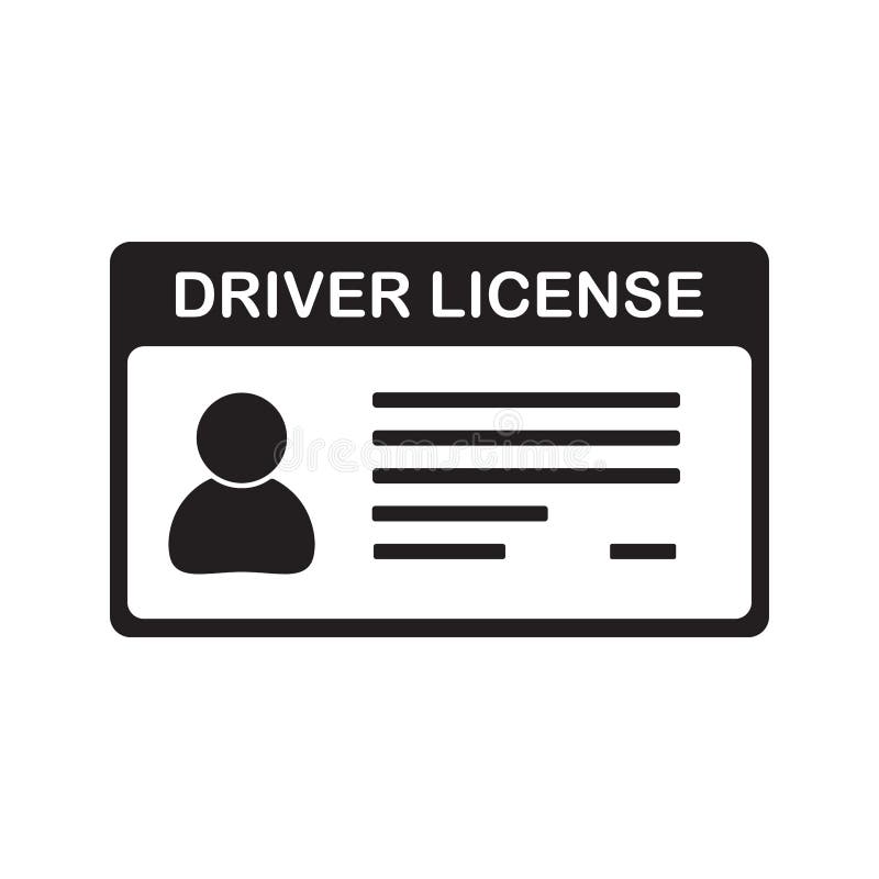 Driver Id Card License Icon. Drive Identity Photo Identification ...