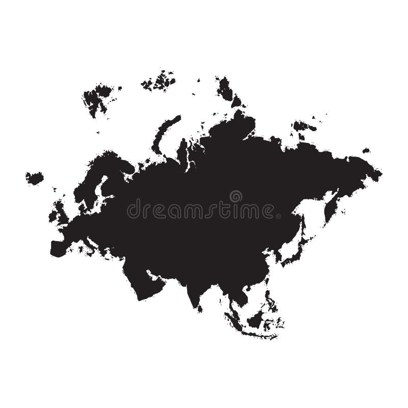 Eurasia Map. Flat Simple Black Design Stock Illustration - Illustration ... Eurasia Map. Flat Simple Black Design Stock Illustration - Illustration ...