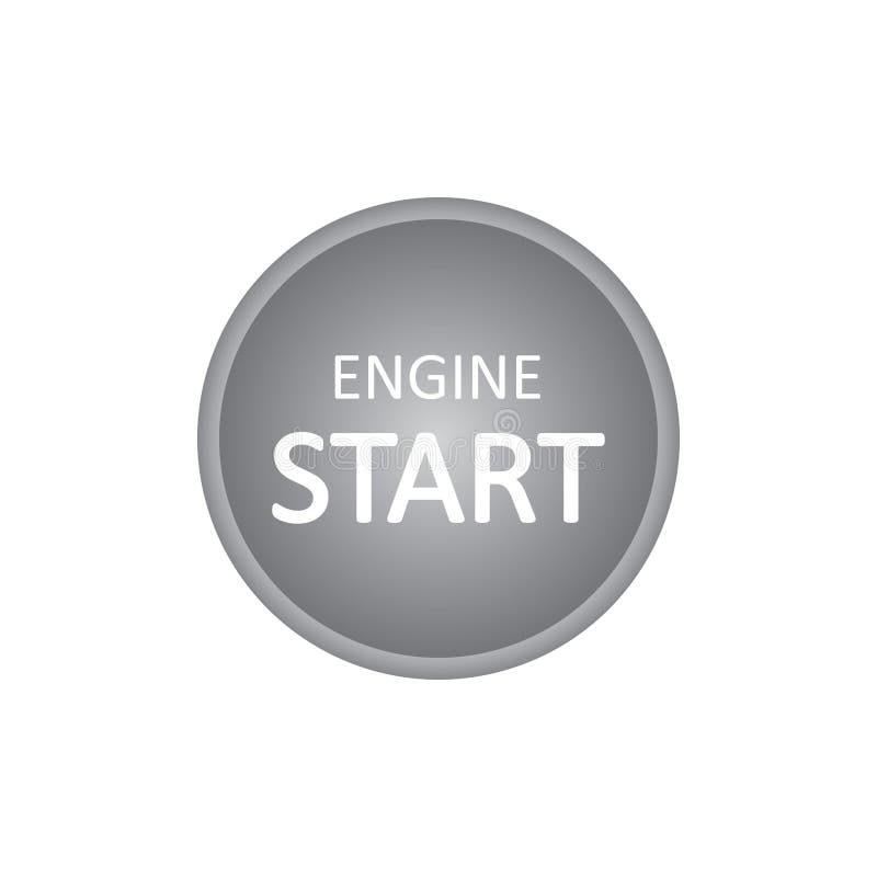 Engine Start / Stop Button. Vector Illustration Sign Stock Vector ...