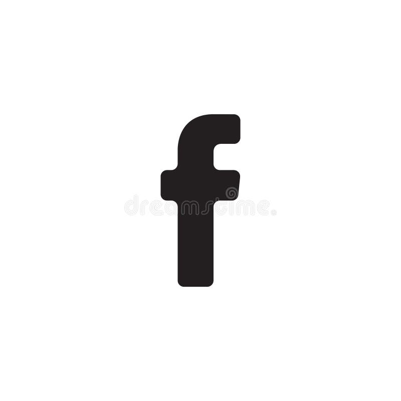 `f`letter Typographic Symbol. Facebook Social Media Icon Vector ...