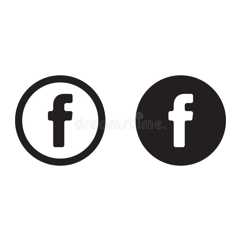 `f`letter Typographic Symbol. Facebook Social Media Icon Vector ...