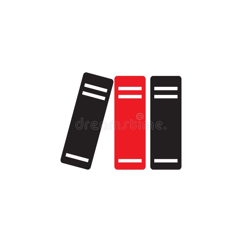 Office Folders or Books Vector Icon. Black Flat Sign. Binder, Files ...