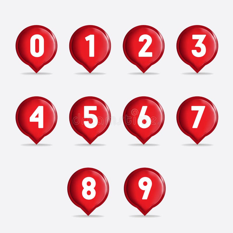 Number icons stock illustration. Illustration of flat - 173605313