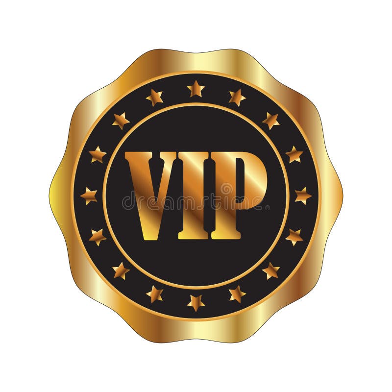 VIP - Luxury Golden Emblem. Stock Vector - Illustration of exclusive ...