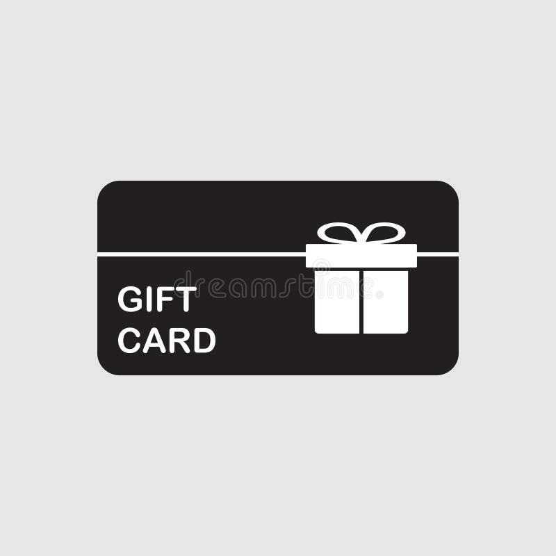 Gift Card with Box and Ribbon Icon. Flat Design Style, Symbol Isolated ...