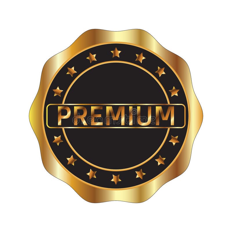 Luxury Golden Emblem with Premium Text. Can Be Used for Label, Seal ...