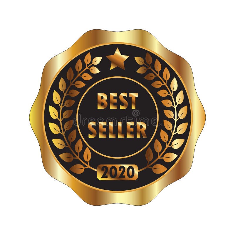 Best Seller 2020 Golden Ribbon Award Icon Isolated on White Background ...