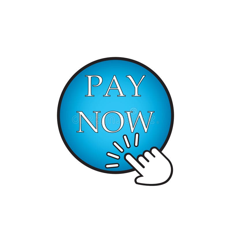 Pay Now Click Icon Vector Button In Flat Sign Symbols Logo Illustration ...
