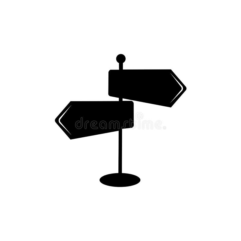 Empty Street Sign Board Icon Vector Logo Stock Vector - Illustration of ...