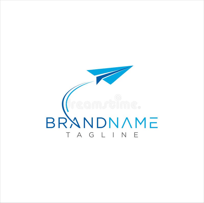 Modern Paper Plane Logo Template Illustration Design. Aircraft Paper ...