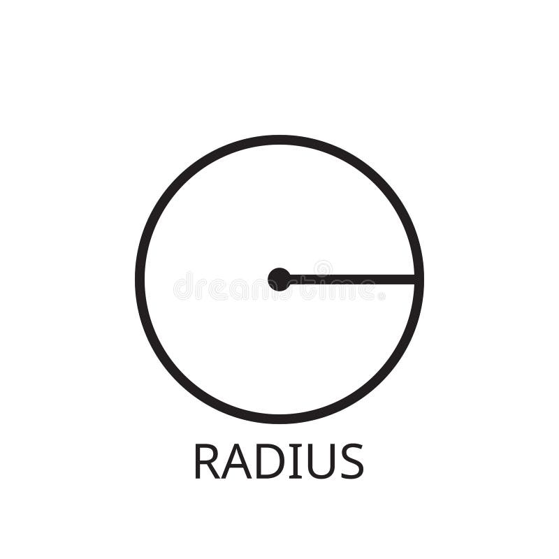 Radius Icon Linear Symbol Design. Simple Outline Element Vector ...