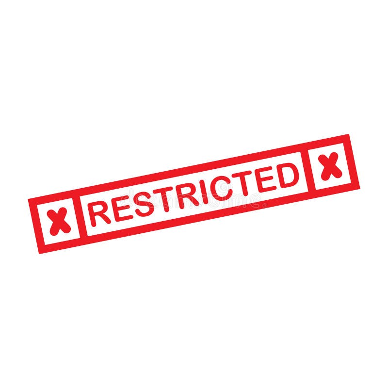 Restricted Red Stamp on White Background. Stock Vector - Illustration ...