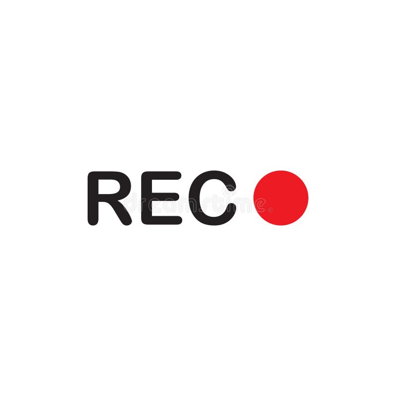 Recording Sign Icon. Red Logo Camera Video Recording Symbol, Rec Stock ...