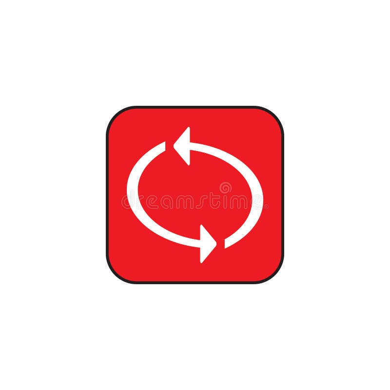 Reset or Reload Icon. Vector Symbol Isolated on White Background. Stock ...
