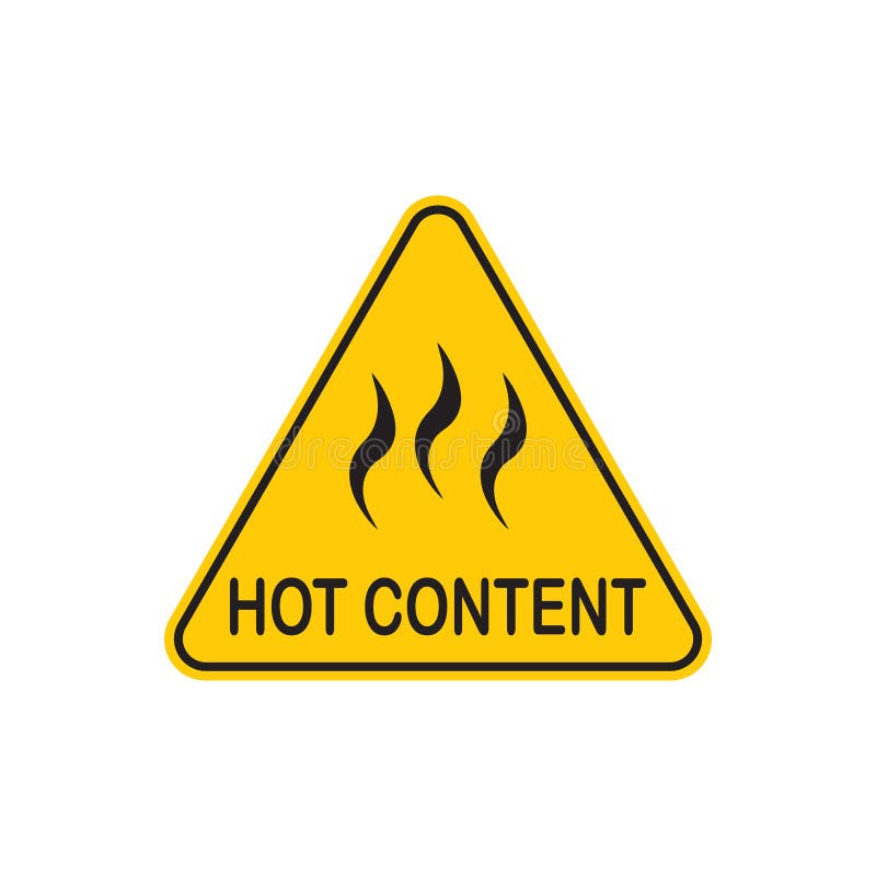 Caution hot sign, coffee stock vector. Illustration of label - 109260319