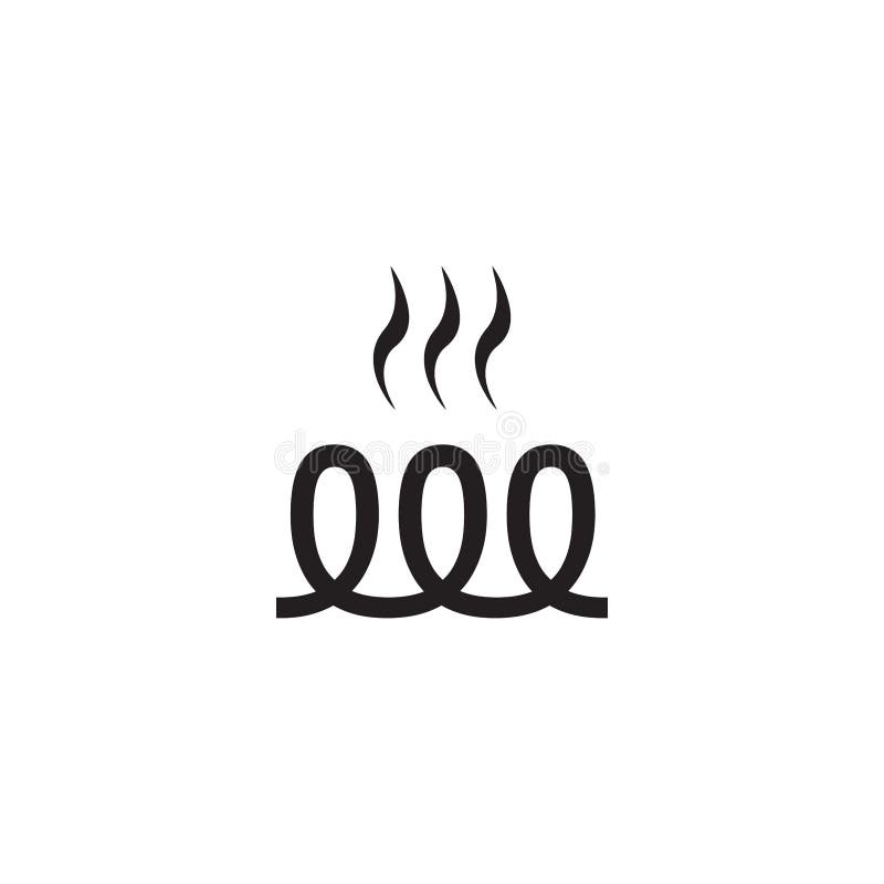 Heating Icon Symbol. Vector Illustration on White Background. Stock ...
