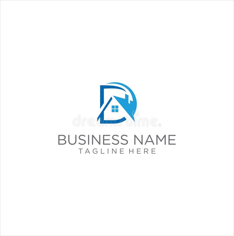 House, Home, Real Estate Logo Letter D Stock Vector - Illustration of ...