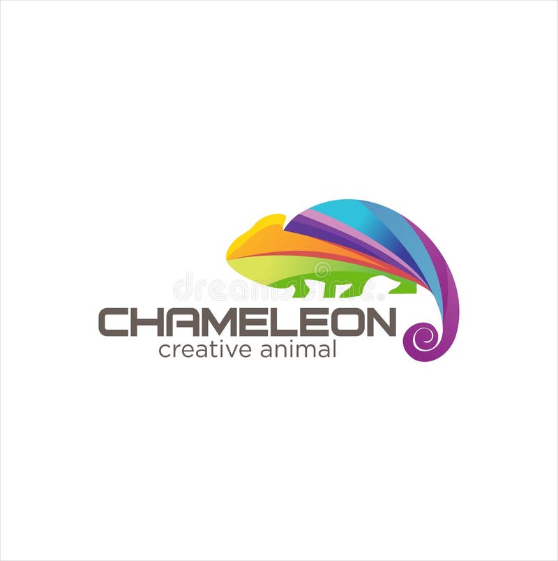 Creative Abstract Colorful Chameleon Logo Icon Design Vector . Animal ...