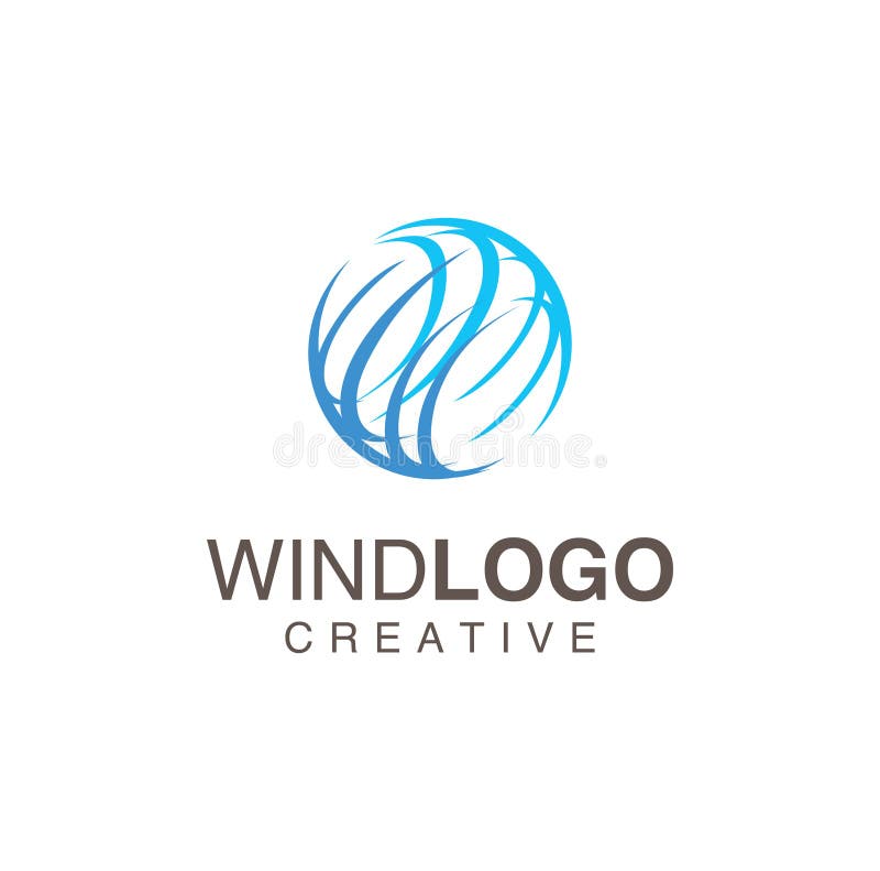 Circle Wind Logo for Business Design Vector Stock .Wind Logo for ...